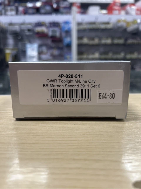 DAPOL 4P-020-511 GWR Toplight Mainline City BR Maroon All 2nd 3911 S6 £ ...