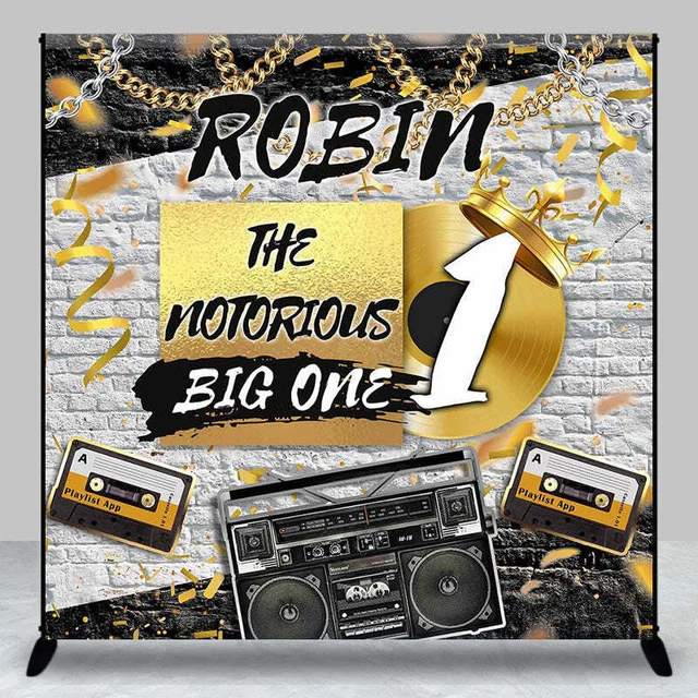 CUSTOM THE NOTORIOUS Big One 1st Birthday Backdrop $39.77 - PicClick AU