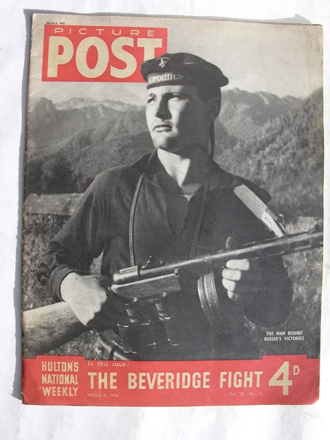 PICTURE POST MARCH 6 1943 Frederick Valk William Beveridge Kronstadt ...