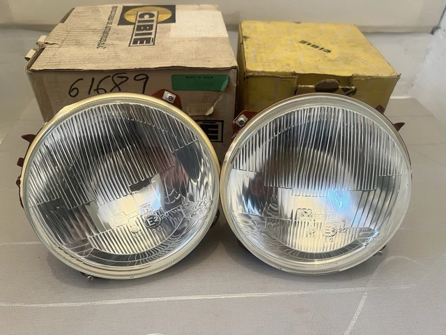 HEADLIGHTS H4 FORD escort mk2 RS2000 cibie 061687 E2 336 Mehari Dyane ...