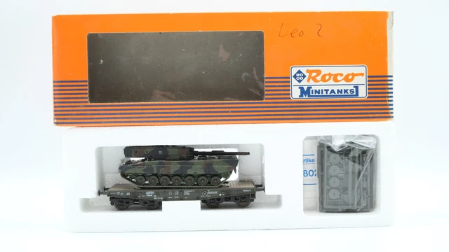 ROCO H0 802 Schwerlastwagen (Minitanks, mit Panzer Leopard II) DB EUR 52,99 - PicClick DE