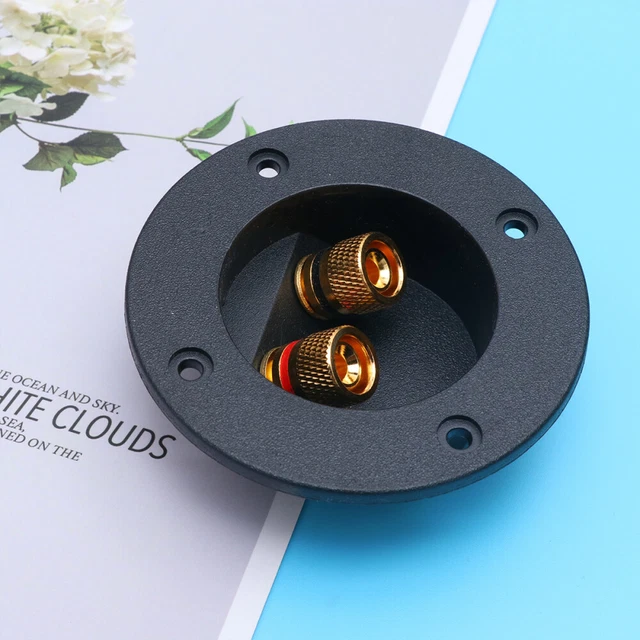 2 PCS SPEAKERS Spring Loaded Terminal Connector Round Connectors £7.25 ...