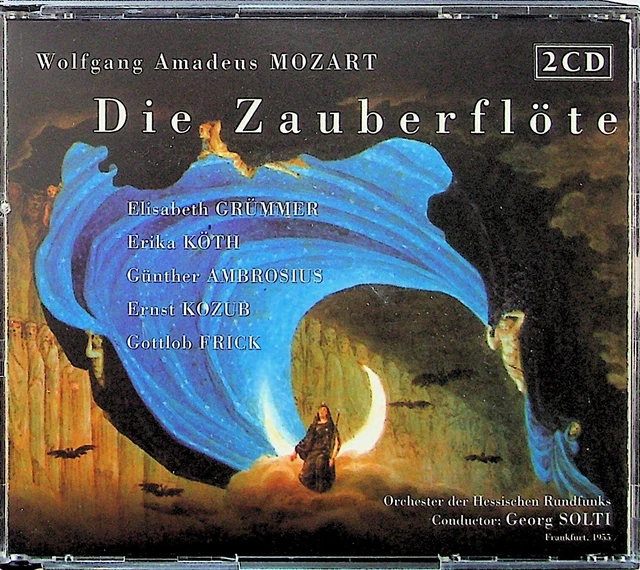 MOZART: MAGIC FLUTE/ZAUBERFLOTE Live ? 1955 Solti 2-CD Gala GRUMMER ...