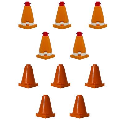 LEGO TRAFFIC CONES Orange Construction Road Works City- Choose Quantity ...
