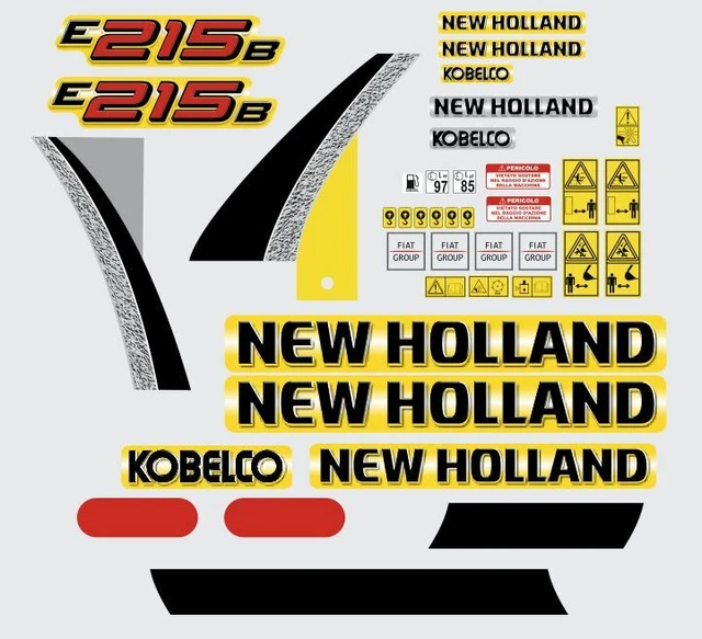 NEW HOLLAND E215B Stickers Decals Complete Kit Monolithic £186.75 ...