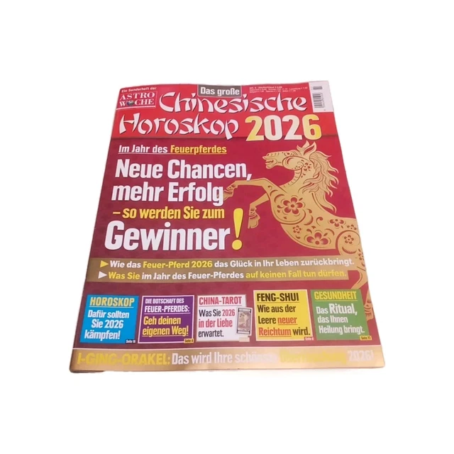 CHINESISCHE HOROSKOP 2026 Zeitschrift Magazin Zeitschrift Heft NEU ...