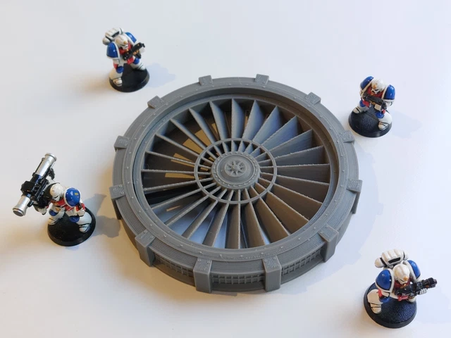 SCATTER TERRAIN VENT Fan Exhaust Turbine - Warhammer 40K Tabletop Games ...