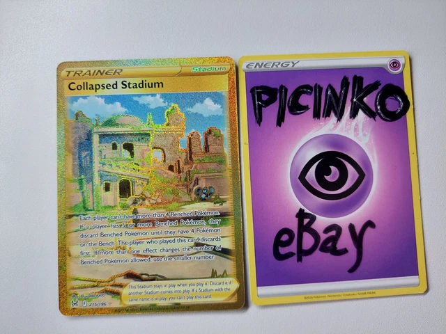 POKEMON - COLLAPSED Stadium - 215/196 - Lost Origin - Gold Secret Rare ...