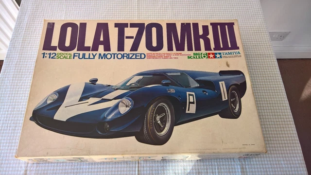 RARE VINTAGE TAMIYA Lola T70 MkIII 1/12 Scale Model Kit - Motorised! £ ...