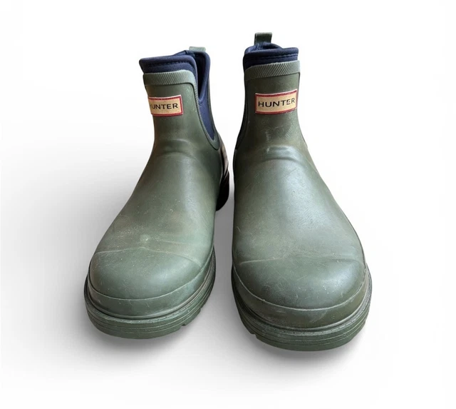 HUNTER MEN'S COMMANDO Chelsea Ankle Waterproof Boots Military Green ...