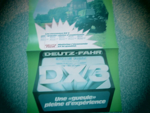 PROSPECTUS GAMME TRACTEURS deutz dx 3.10 3.30 3.50 3.70 3.90 EUR 3,00 ...