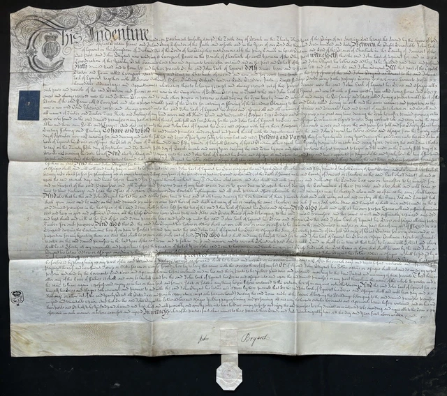 1760 INDENTURE DEED, Earl of Egmont, Currypool Farm, Charlinch ...