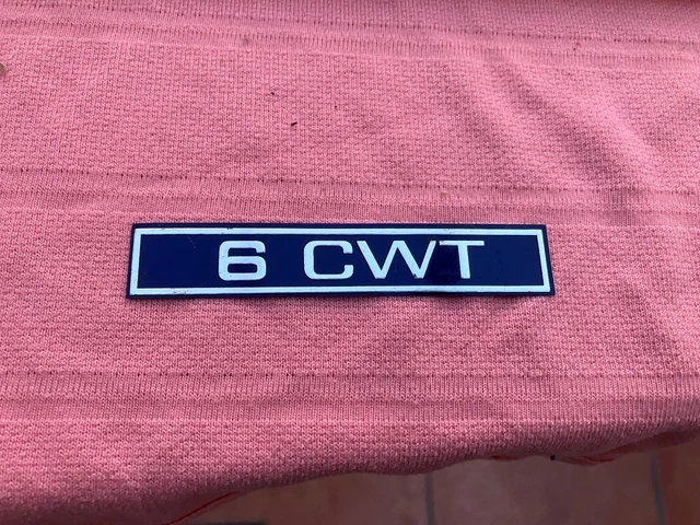A NEW ORIGINAL Ford MK1 Escort van 6 CWT badge foil insert £12.00 ...