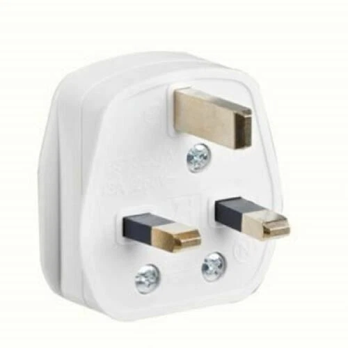 WHITE MAINS PLUG 13A UK 3 PIN 240V 13AMP Electric Power Socket Adaptor ...