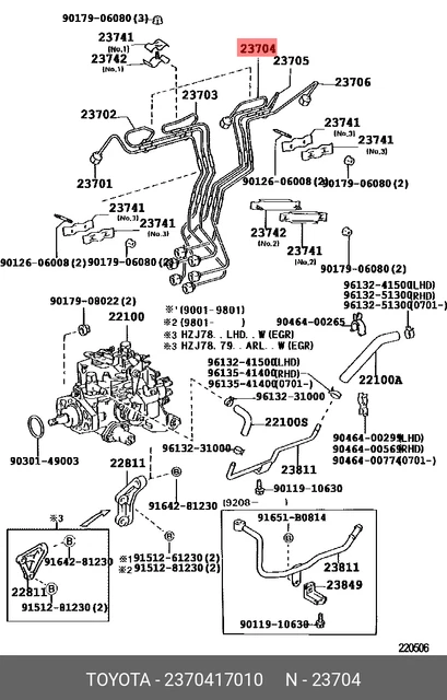 ORIGINAL OE ROHRUNTERBAUGRUPPE, Einspritzung, Nr. 4, 2370417010 für ...