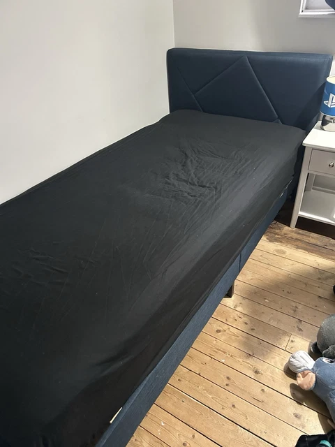 SINGLE BED FRAME Not Mattress Navy Blue £52.70 - PicClick UK