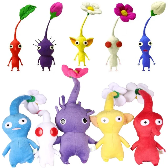 PIKMIN PLUSH TOY Blue Yellow Red Flower Bud Leaf Stuffed Stuffed Doll ...