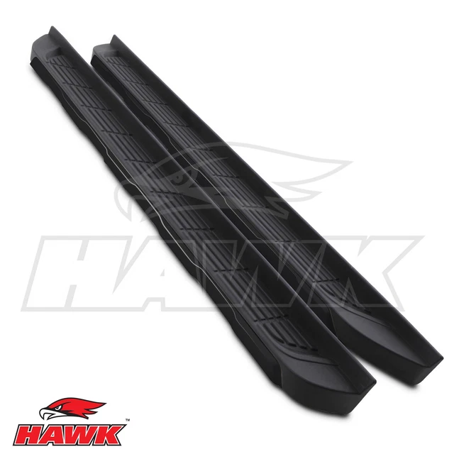 BLACK SIDE STEPS Oem Style Aluminium Running Board Ford Ranger T6 T7 T8 ...
