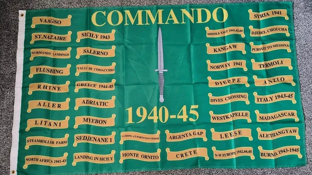 WW2 COMMANDO BATTLE Honours Flag 3X5FT £13.67 - PicClick UK