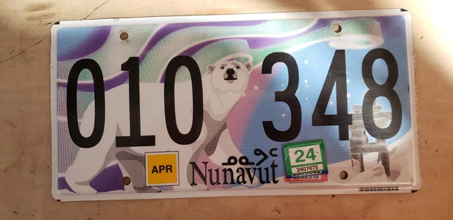 RARE NUNAVUT POLAR Bear Vehicle License Plate $129.00 - PicClick CA