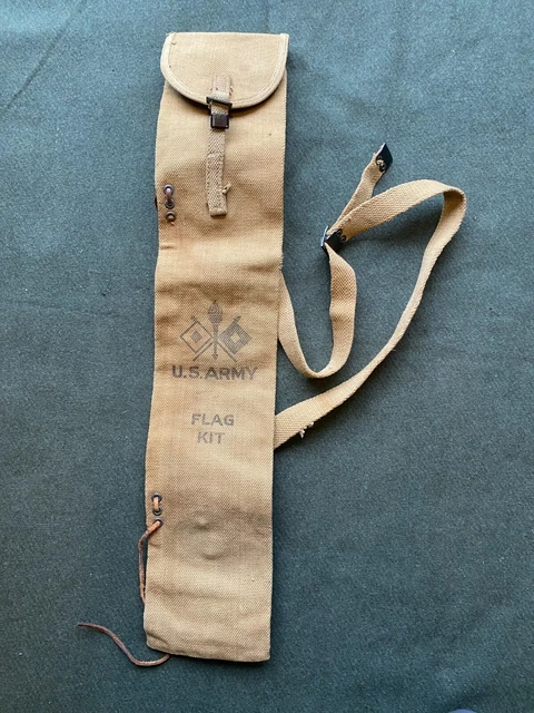 ORIGINAL GENUINE WW1 US Army Signal Corps Webbing Flag Kit Bag £29.99 ...