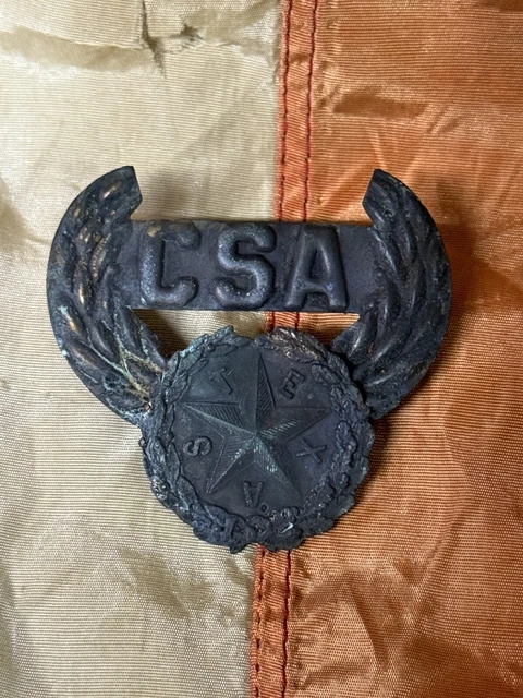 RARE CIVIL WAR Confederate Texas Csa W/Wreath Badge Insignia $41.00 ...