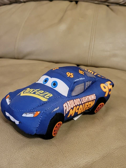 DISNEY PIXAR LIGHTNING Mcqueen Plush Talking 7" Blue Fabulous Rust.eze ...
