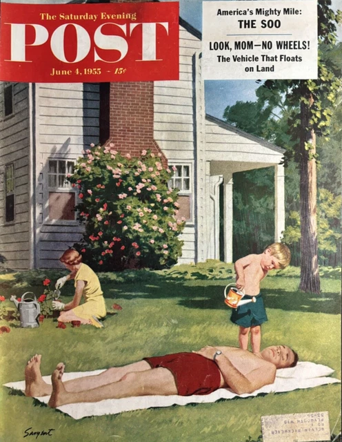1955 RICHARD SARGENT Saturday Evening Post Watering Can Original ...