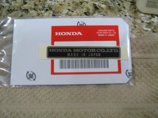 GENUINE OEM HONDA Made In Japan Decal Name Plate Sticker Civic Crx ...