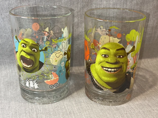 MCDONALDS 2007 SHREK the Third Glass Collectors Cups Dreamworks Lot of ...