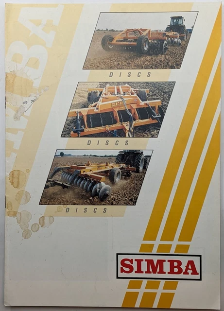 ORIGINAL SIMBA DISC Harrow Sortiment Broschüre, c 1980er, Inc Cub ...