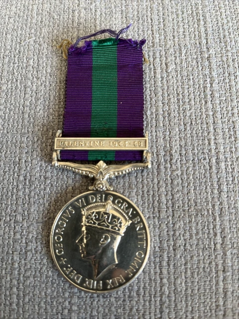 WW2 GSM MEDAL bar palestine 1945-48 SUTCLIFFE ref 715 £75.00 - PicClick UK