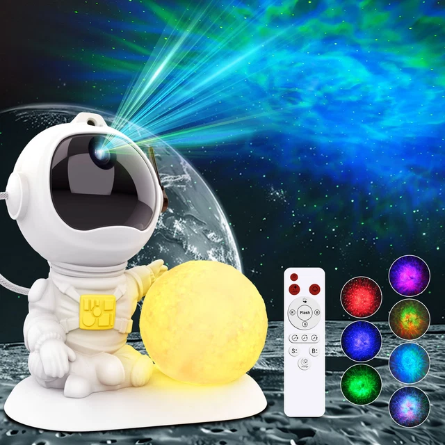 ASTRONAUT GALAXY PROJECTOR Starry Star Sky Night Light Nebula Kids ...