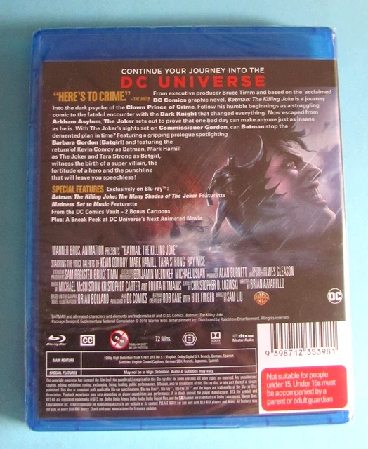 BATMAN THE KILLING Joke BLU-RAY NEW SEALED $9.00 - PicClick AU