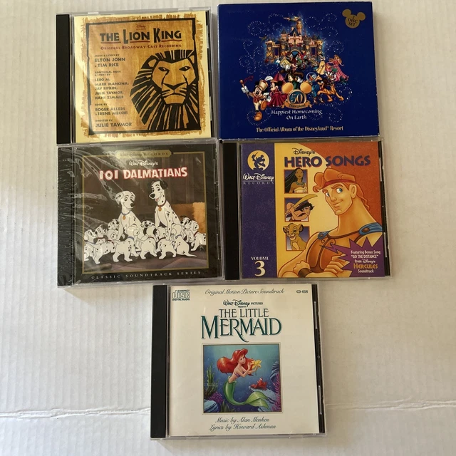 DISNEY CD LOT - Disneyland 50th, 101 Dalmatians, Little Mermaid, Lion ...