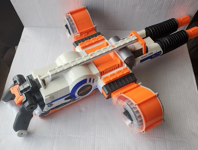 HASBRO NERF N-STRIKE Elite Rhino-Fire Double Barrel Rapid Fire Auto ...