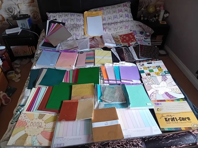 HUGE JOB LOT Crafting Cardstock And Paper A4 Hunky Dory Create And ...