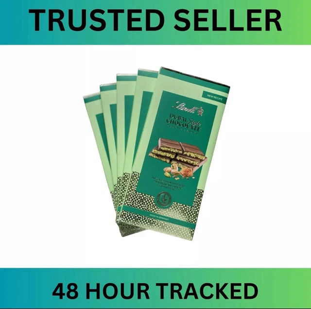 LINDT DUBAI STYLE Chocolate Bar Pistachio And Kadayif 145g Brand New IN ...