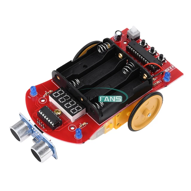DIY SMART CAR Kit MCU Ultrasonic Obstacle Avoidance Car Tracking ...