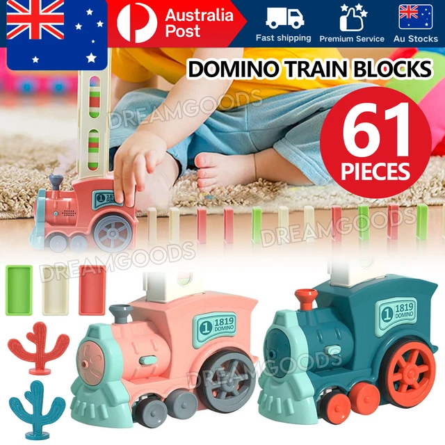 KIDS DOMINO TRAIN Blocks Set Building and Stacking Toy Creatives Toys ...