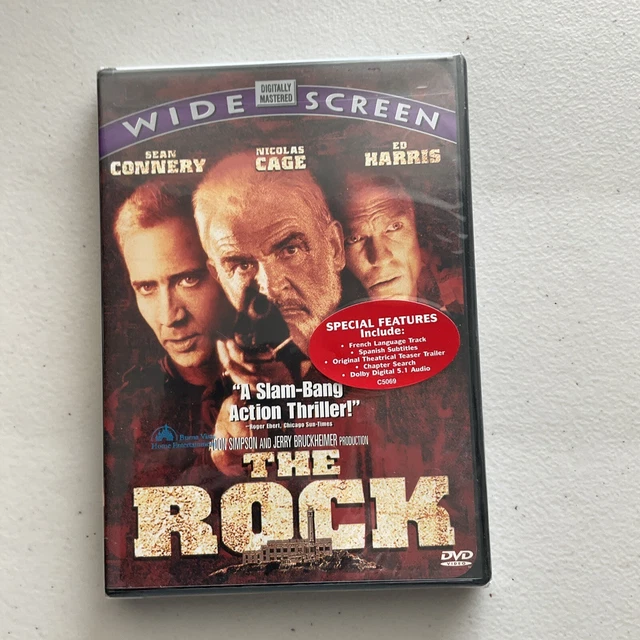THE ROCK (DVD, 1997, écran large) Sean Connery Nicholas Cage Ed Harris ...