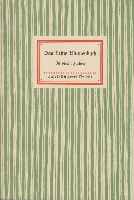 INSEL-BÜCHEREI 281, DAS kleine Blumenbuch, Koch, Rudolf und Fritz Kredel EUR 8,60 - PicClick FR