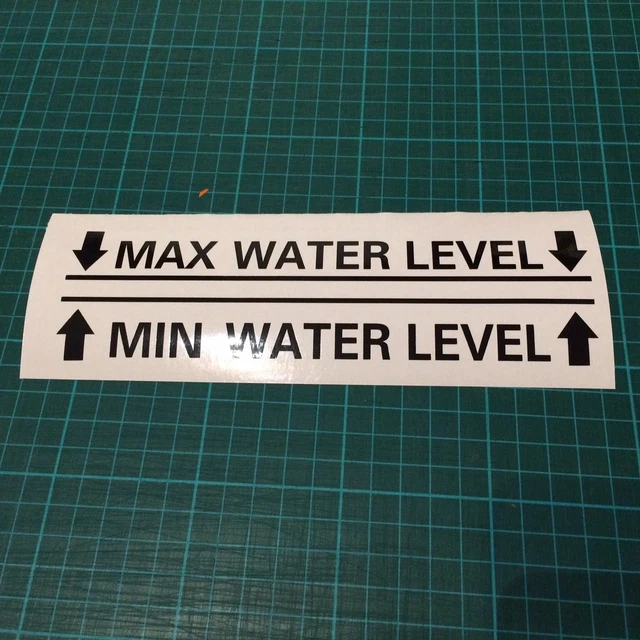 MAX MIN WATER Level Decal Stickers Land Rover CJ Jeep Suzuki Off Road ...