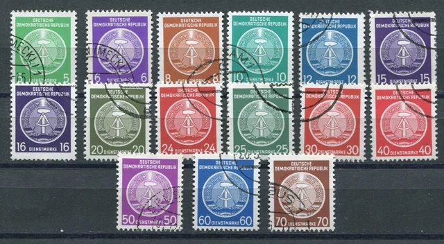 BRIEFMARKEN DDR Dienstmarken 1954 Mi-Nr. 1-12 + 14 - 16 gestempelt EUR ...