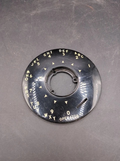 VINTAGE DIAL PLATE for Rotary Desk Phone Black 1980's £13.50 - PicClick UK