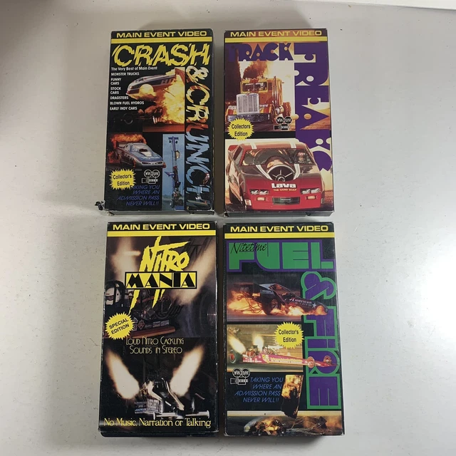 DRAG RACING VHS Lot x4 Main Event Video Fuel & Fire, Track Freaks ...