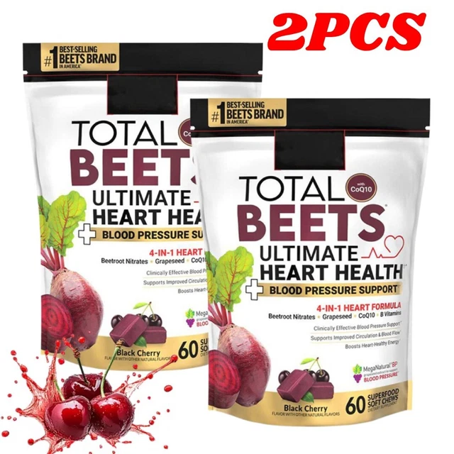 2X TOTAL BEETS Healthy Energy Support,Beet RootSupplement Soft Chew ...
