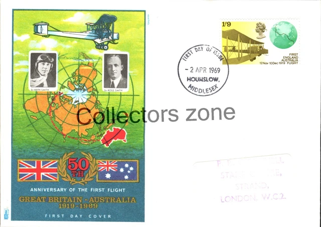 1969 GREAT BRITAIN-AUSTRALIA first flight 50th Anniversary ...