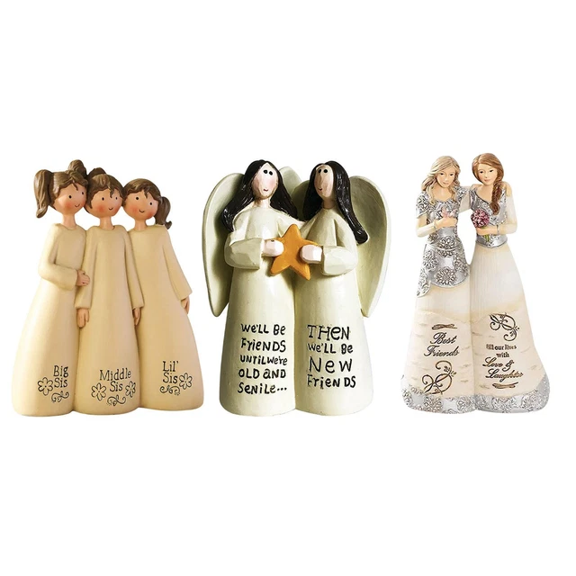 FRIENDSHIP CARING HOPE Figure Ornament Friend Angel Figurine Sisters ...