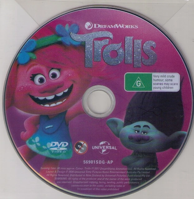 TROLLS ANNA KENDRICK Justin TIMBERLAKE Animation Adventure Comedy DVD ...